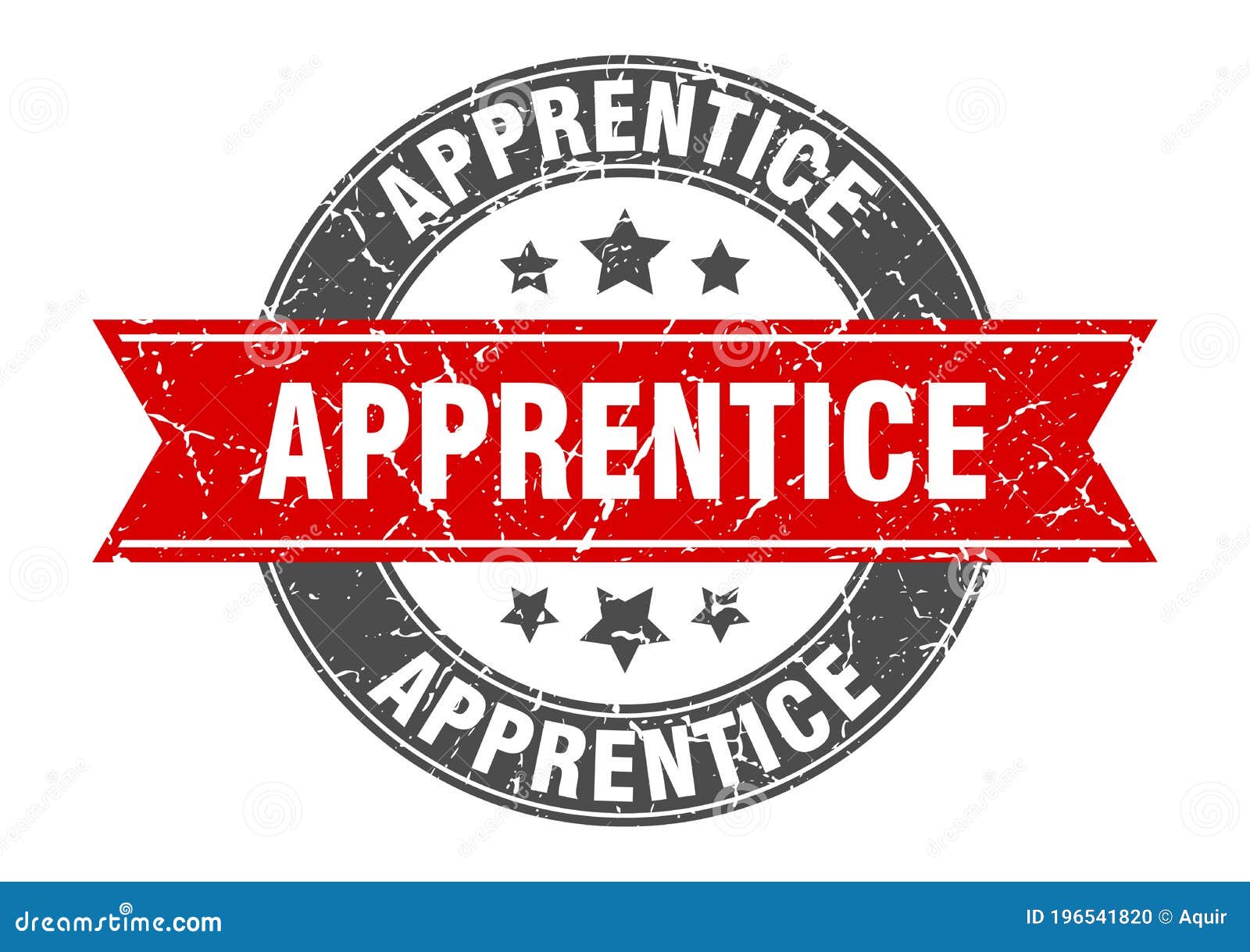 Apprentice stamp stock vector. Illustration of sign - 196541820