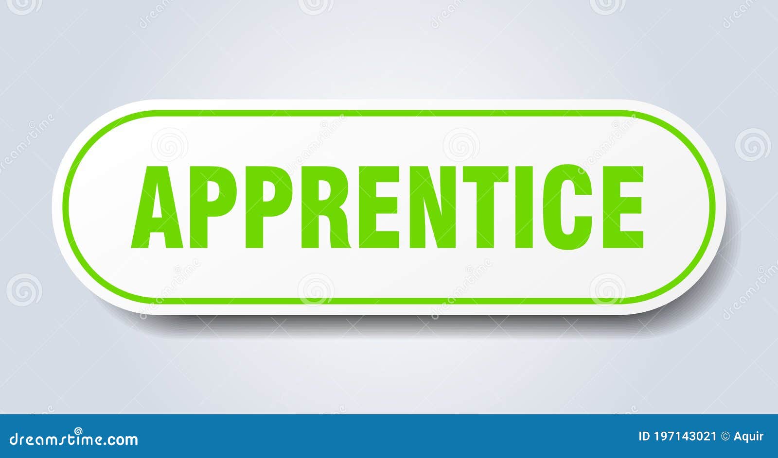 Apprentice Sticker. Apprentice Sign Isolated On Gray Background Cartoon ...