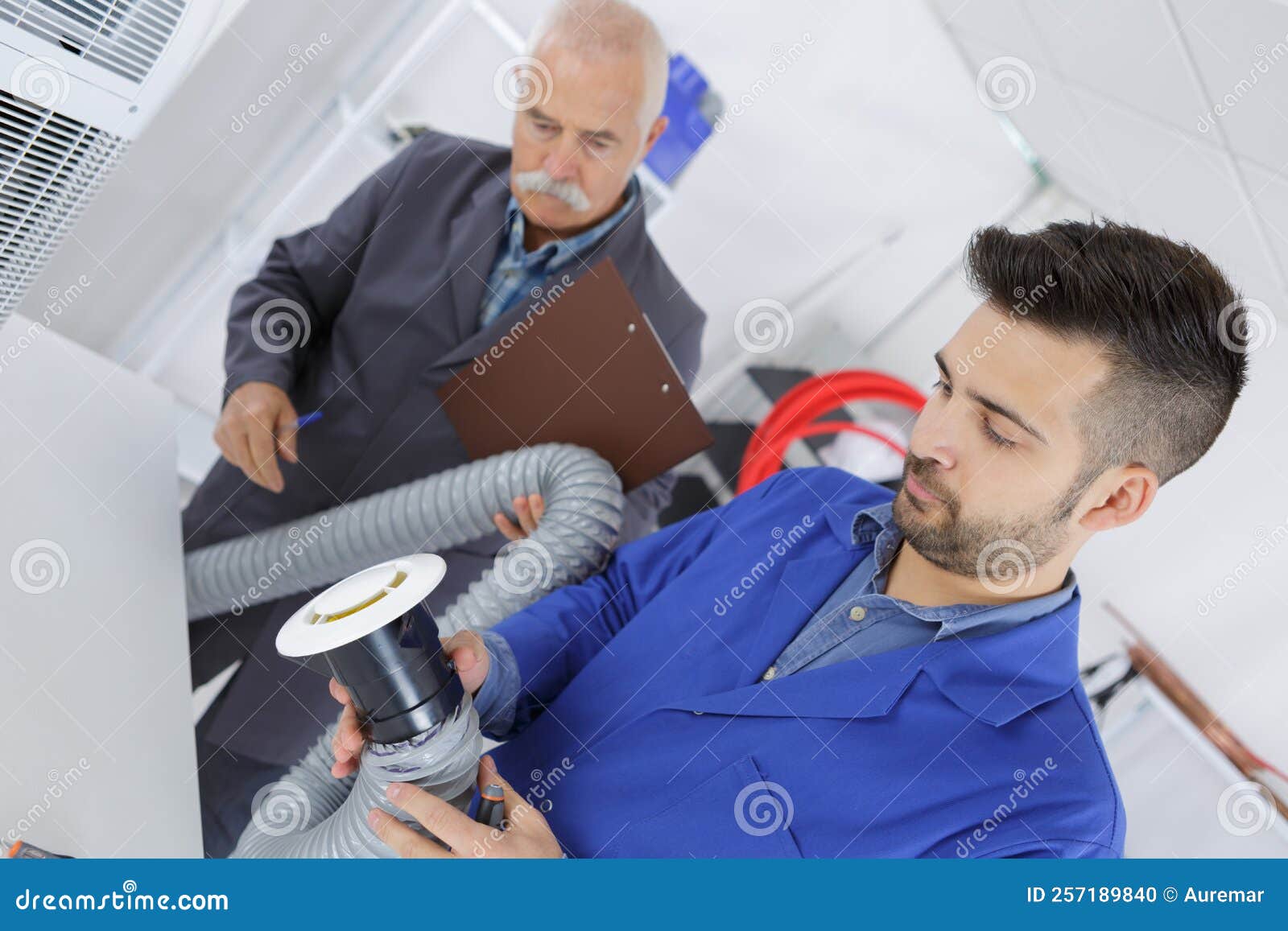 Apprentice Training for Working at Chiller Plant in Factory Stock Photo ...