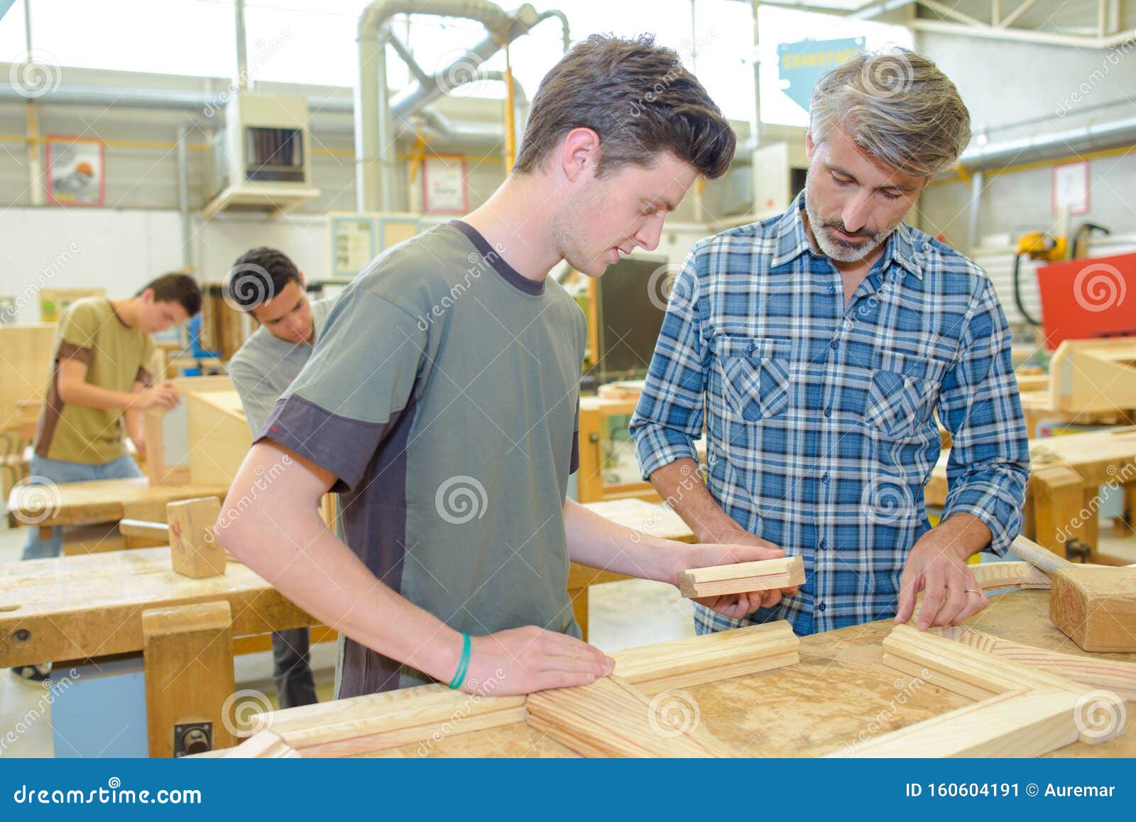 Apprentice in Woodwork Class Stock Image - Image of apprentices ...
