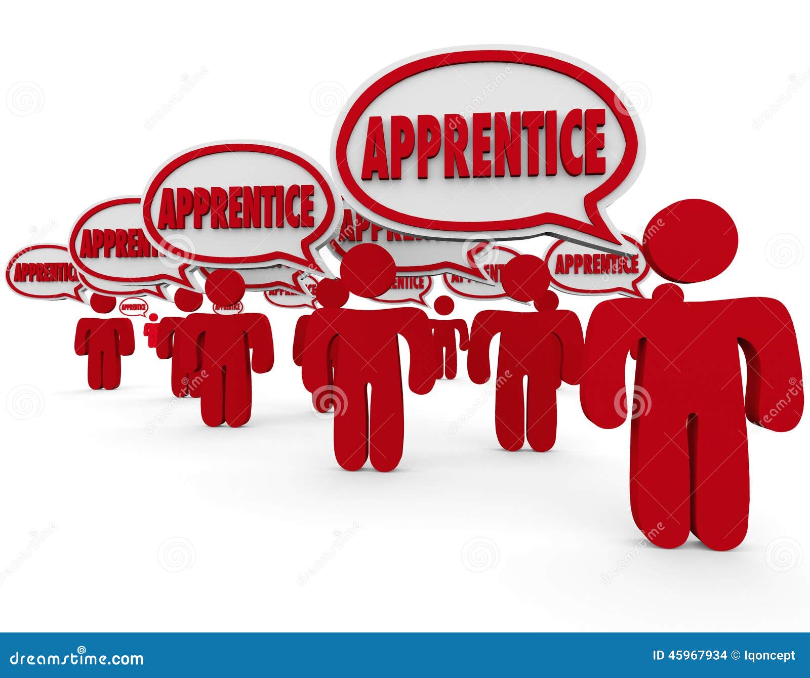 Apprentice Word in Speech Bubbles Trainee Workers Learning Skill Stock ...