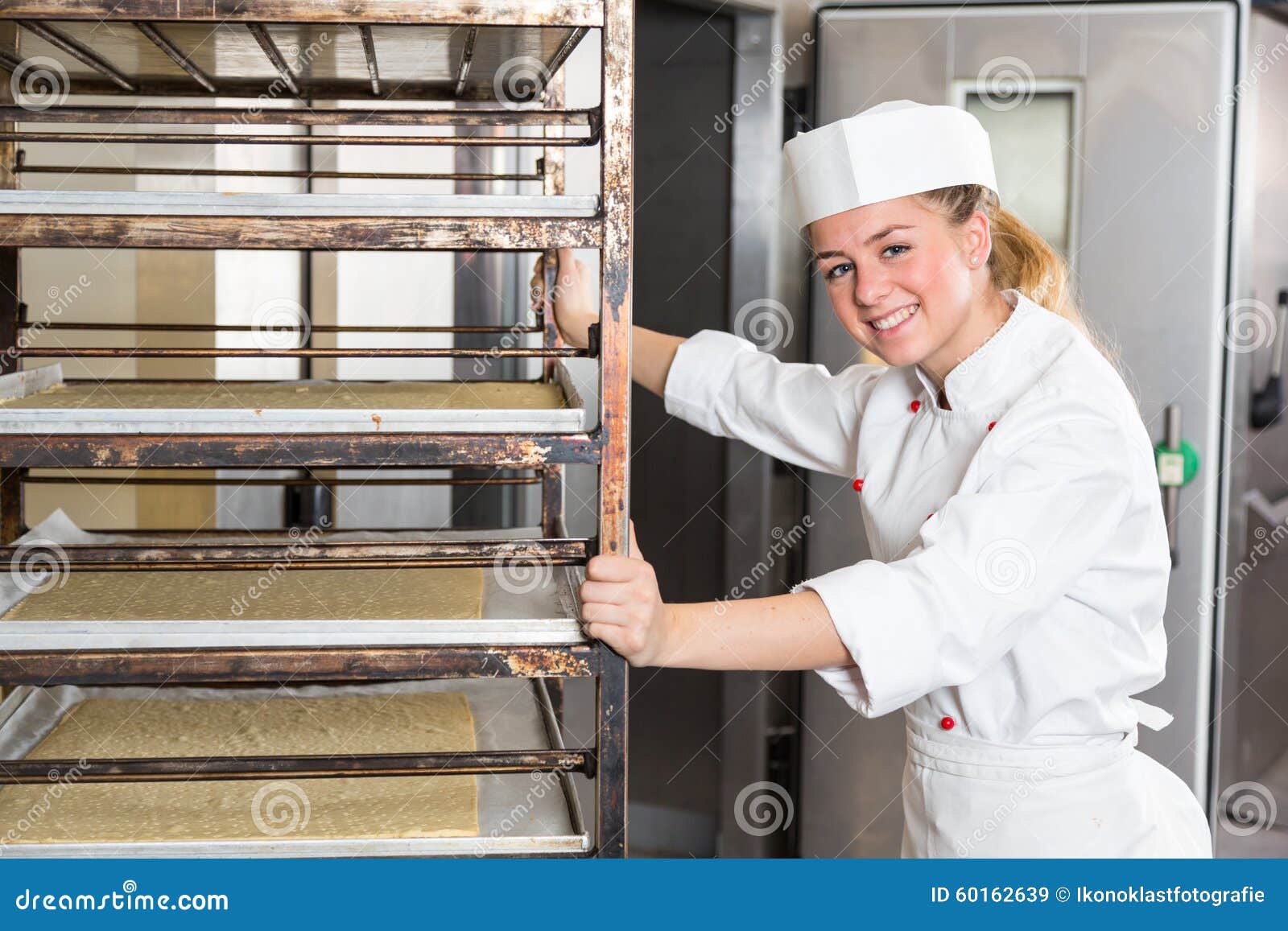 Apprentice Worker Bakery Push Rack Dough Stock Photos - Free & Royalty ...
