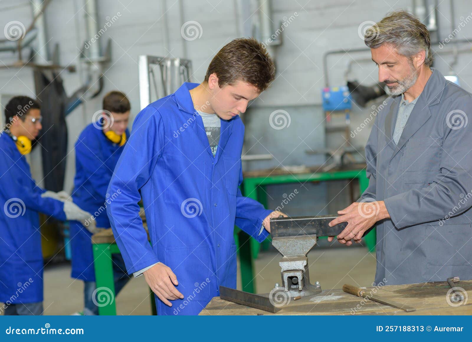 Apprentice and Worker - Craft Class Stock Image - Image of learning ...