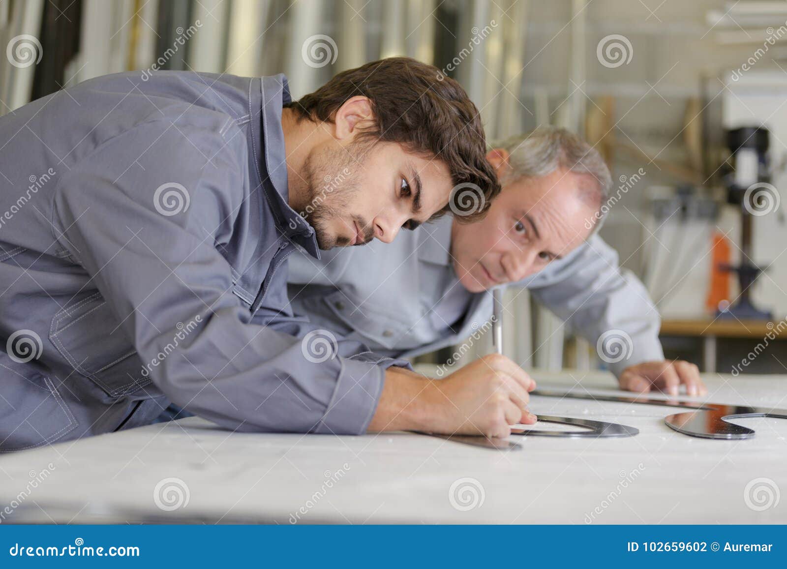Apprentice Worker and Master Stock Photo - Image of apprentice ...