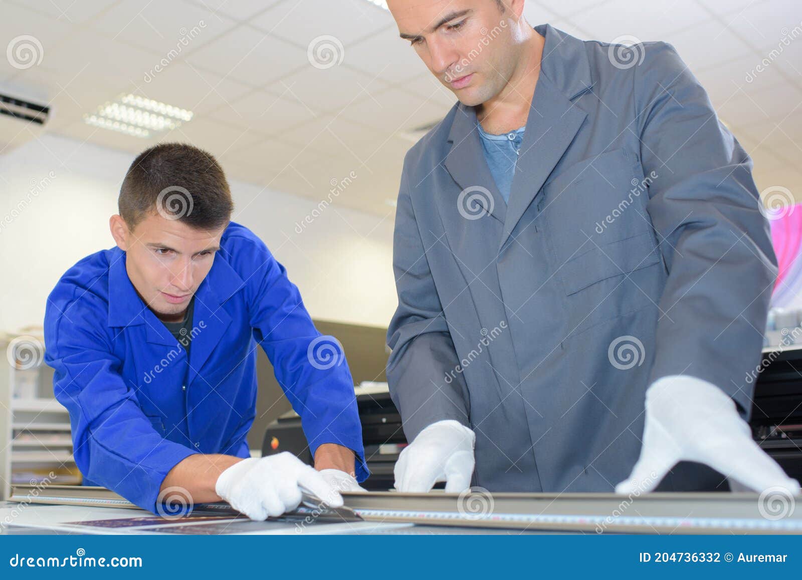 Apprentice and Worker in Office Stock Photo - Image of strip, area ...