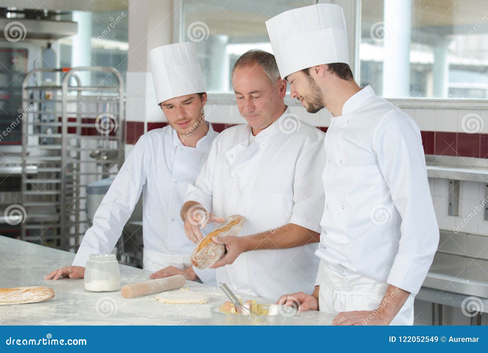 Apprentices in Bakery Learning from Experienced Professional Stock ...