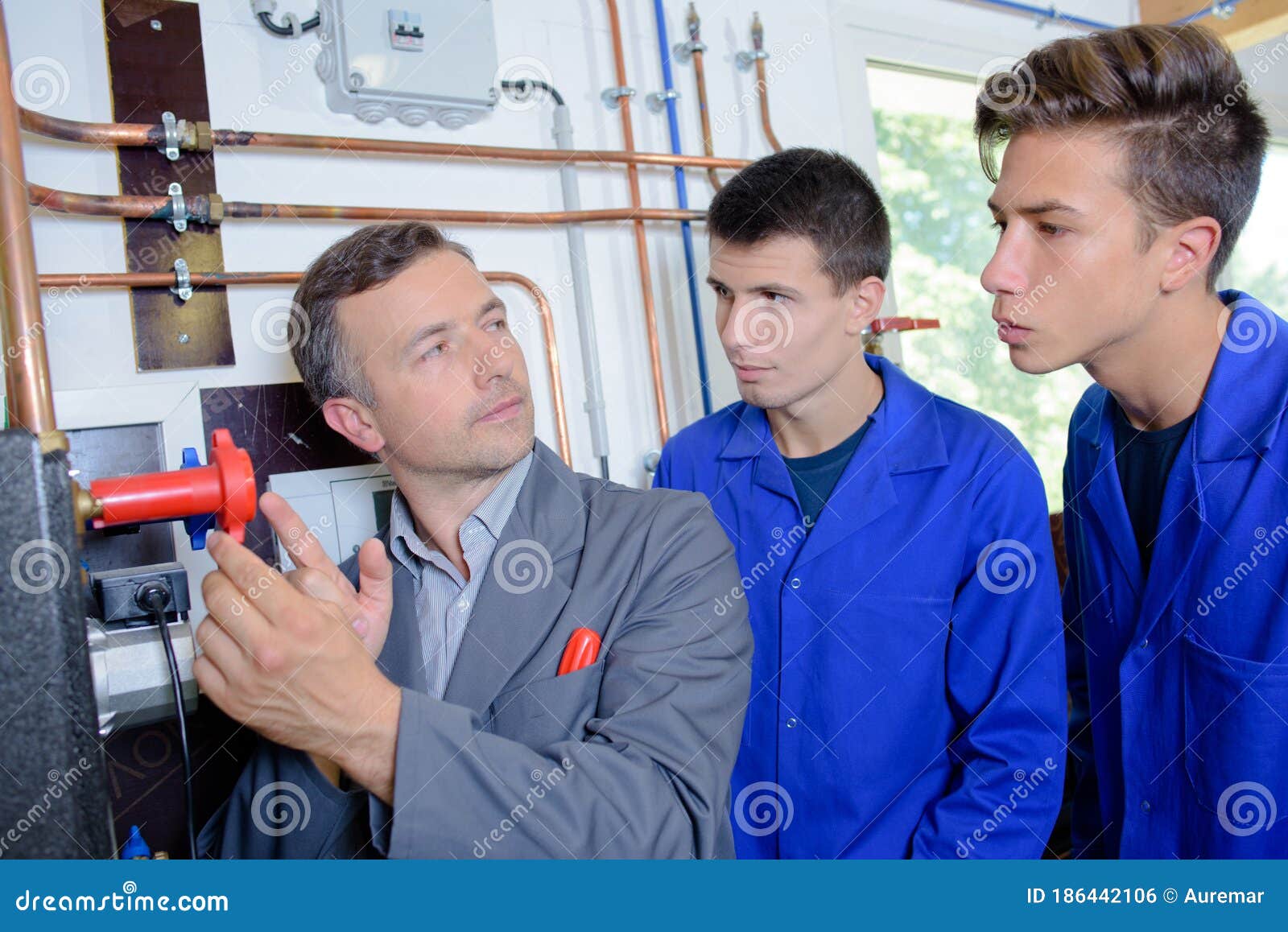 Apprentices during Electrical Course - Craft Class Stock Photo - Image ...