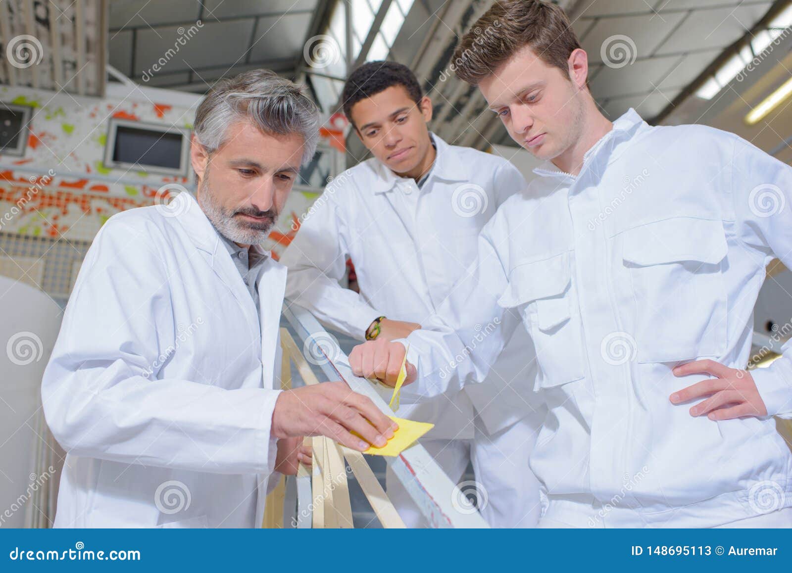 Apprentices Observing Their Teacher Stock Image - Image of three, learn ...