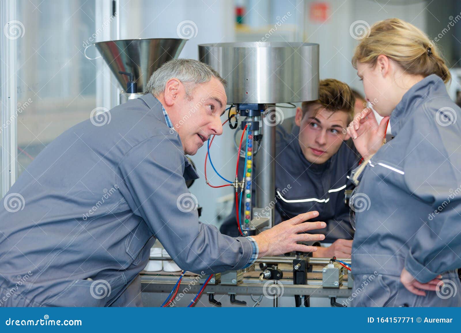 Apprentices with Professional Metallurgist Stock Image - Image of ...