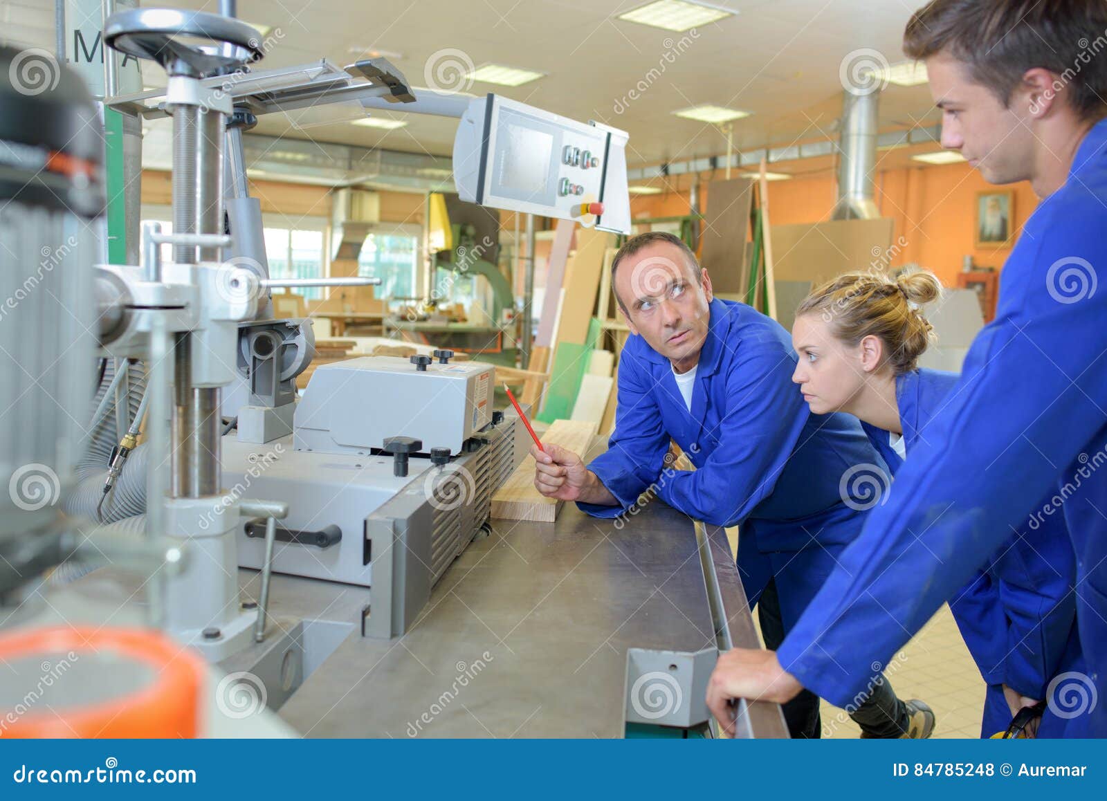 Apprentices and Their Teacher in Workshop Stock Photo - Image of ...