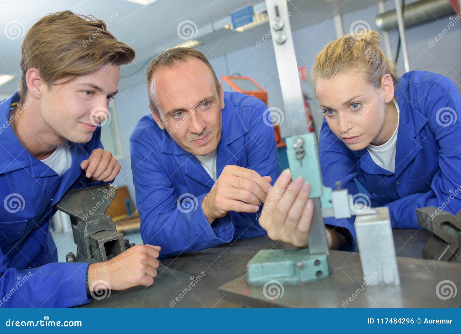 Apprentices in the Workshop Stock Photo - Image of aged, engineering ...