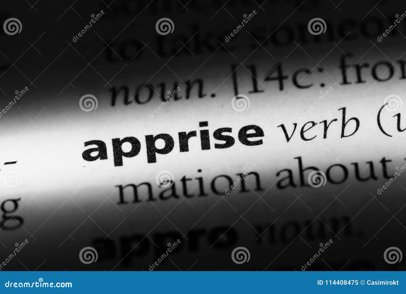 Apprise stock image. Image of word, info, book, english - 114408475