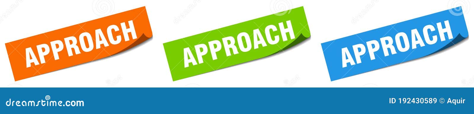 Approach Banner. Approach Speech Bubble Label Set. Stock Vector ...