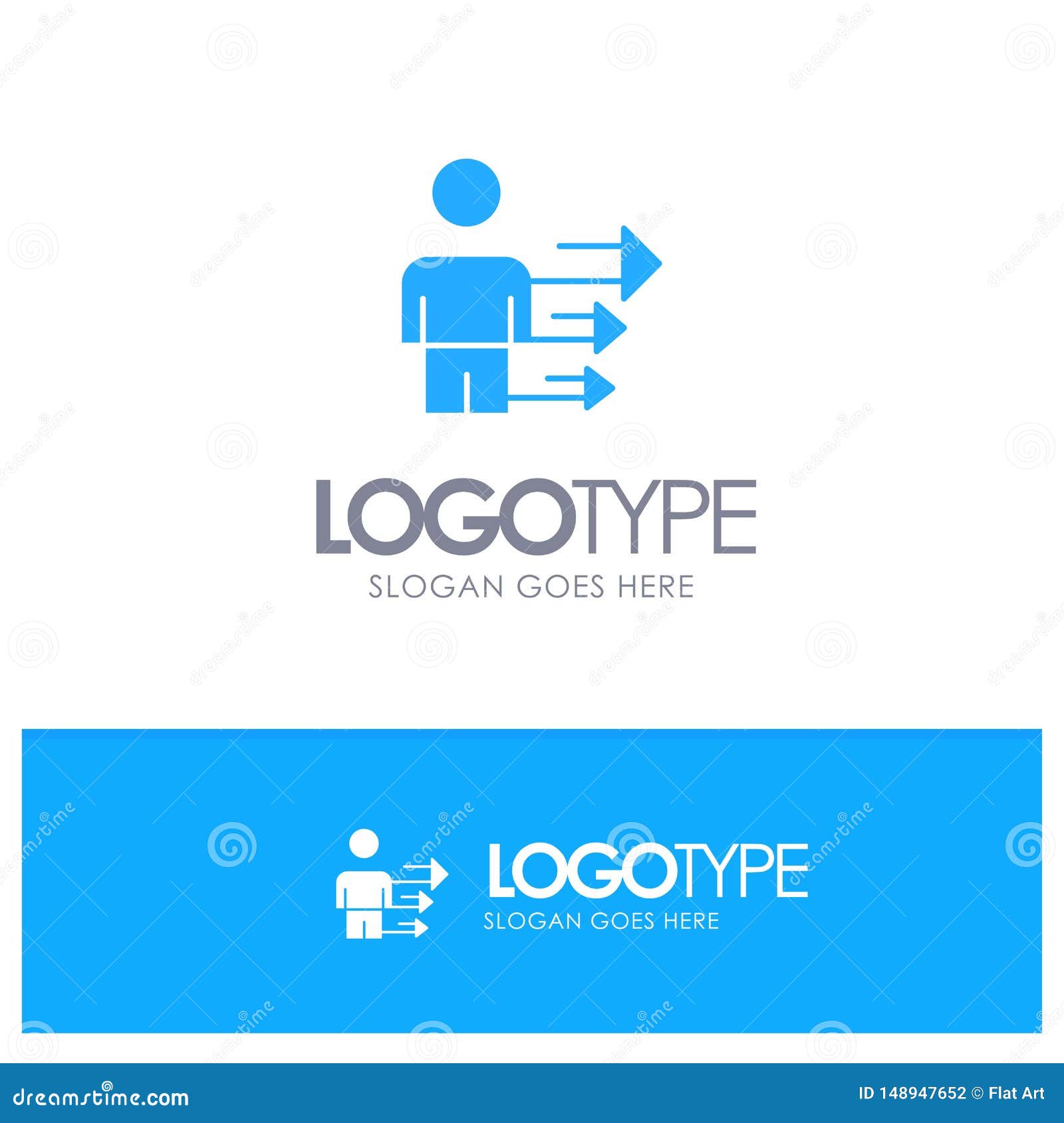 Approach, Business, Leadership, Modern Blue Solid Logo with Place for ...
