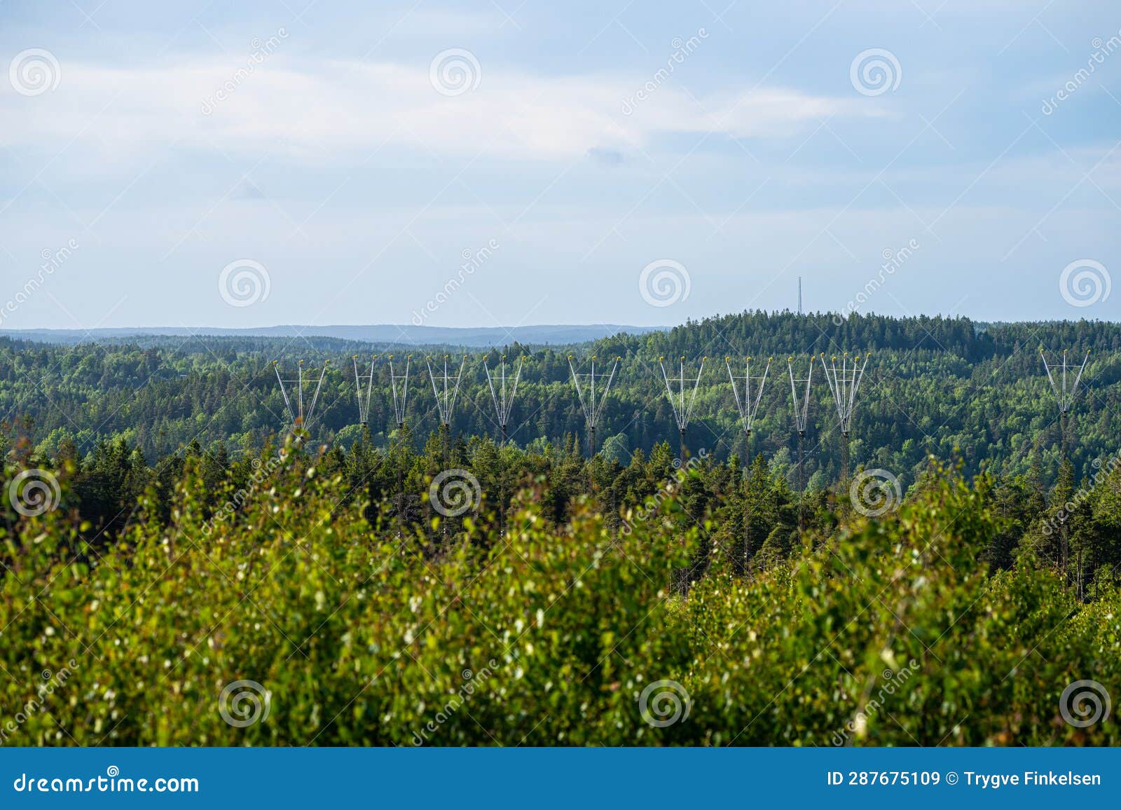Approach Lighting System at the End of a Runway.. Stock Image - Image ...