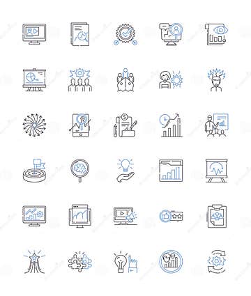 Approach Scheme Line Icons Collection. Methodology, Strategy, System ...
