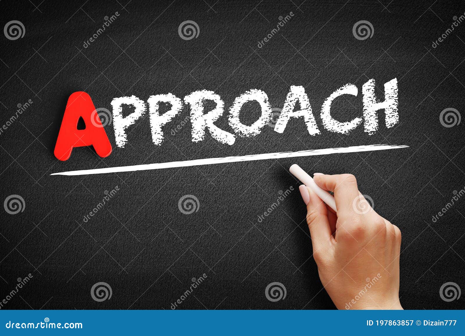 Approach Text on Blackboard Stock Image - Image of board, coaching ...