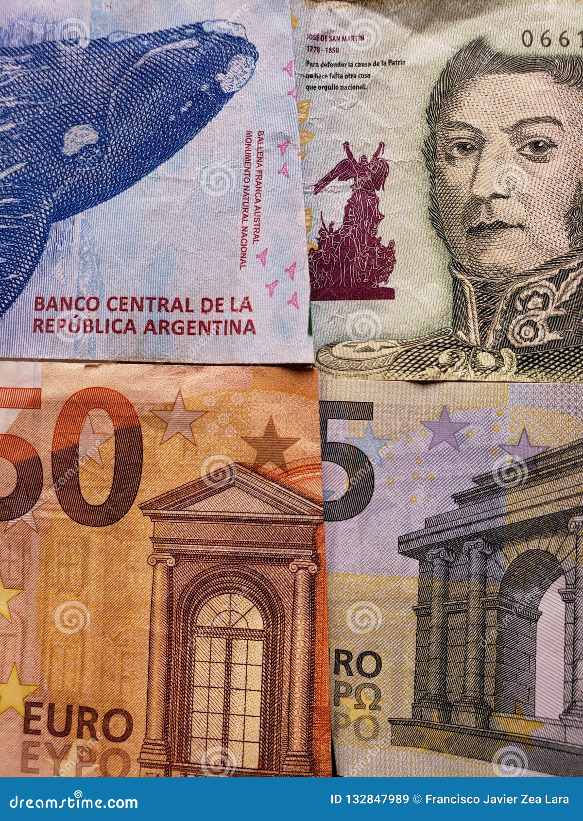 Approach To Argentine Banknotes and Euro Notes of Different ...