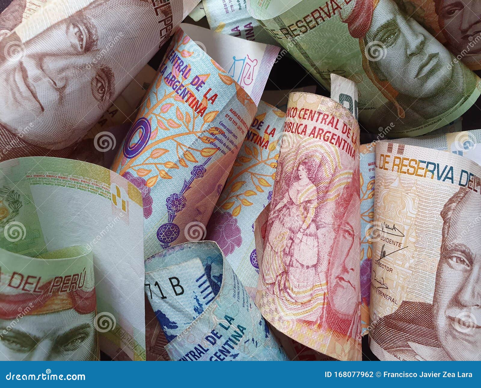 Exchange Rate of Peruvian and Argentine Money Stock Photo - Image of ...