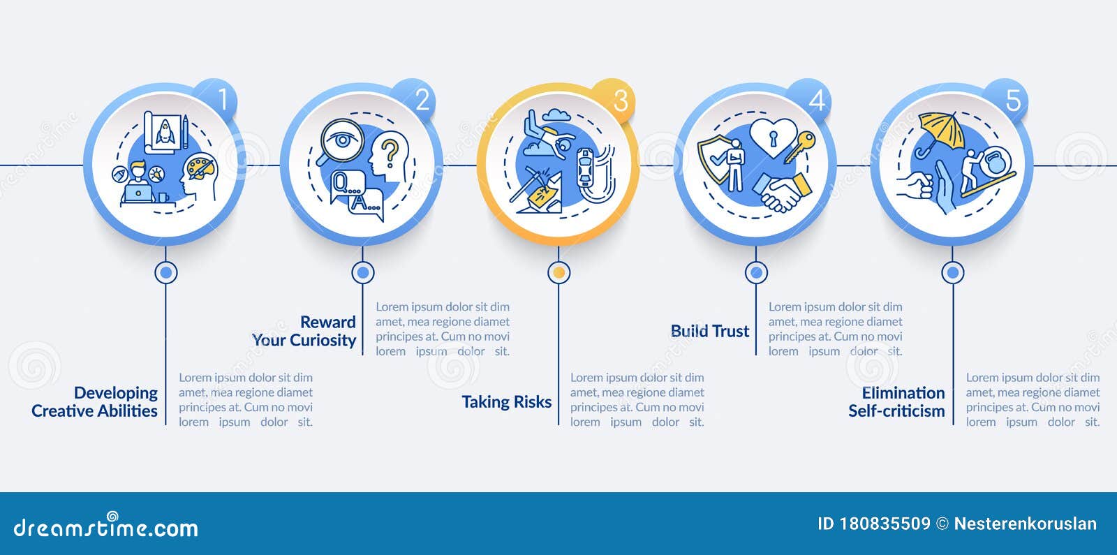 Approach To Work Vector Infographic Template Stock Vector ...