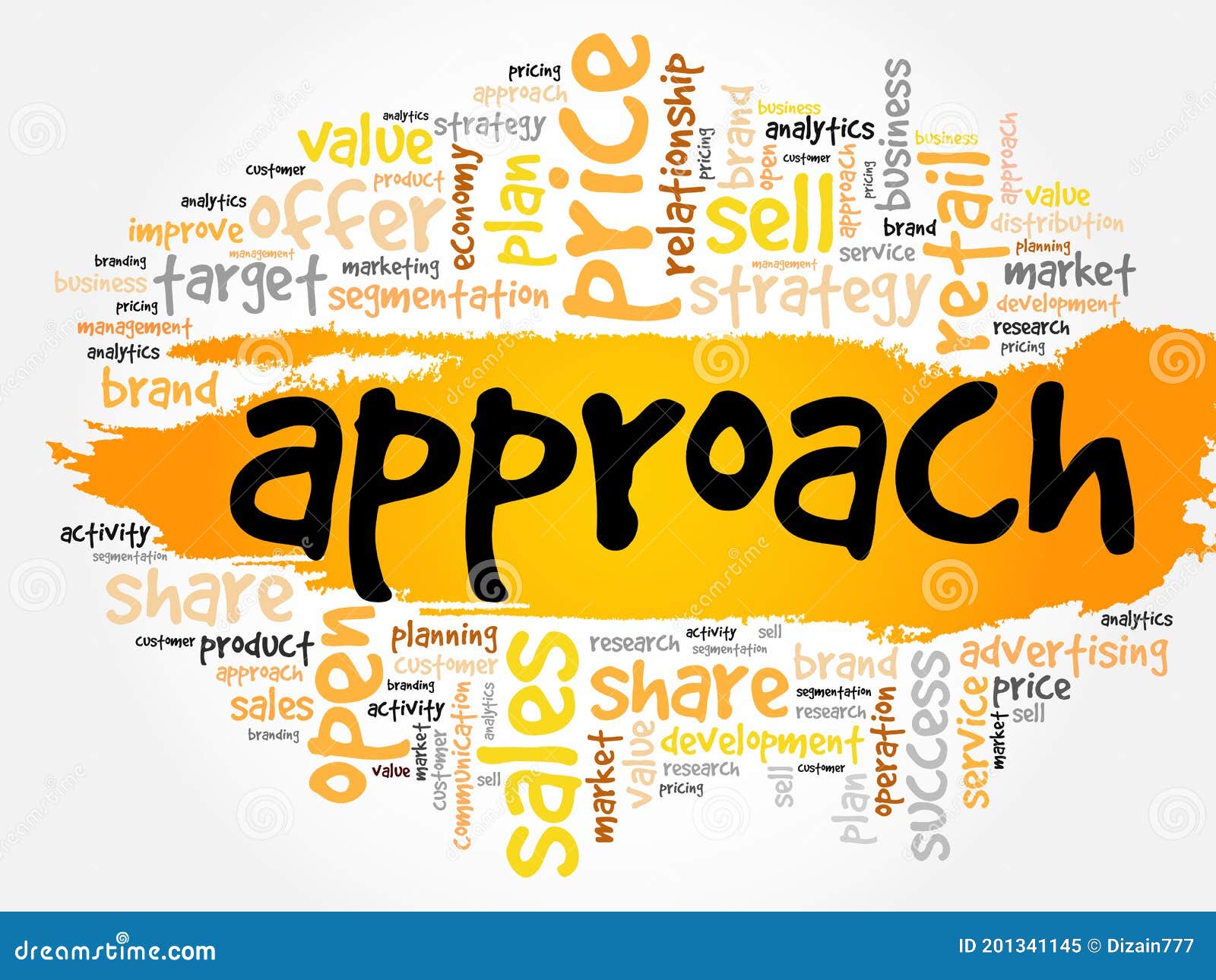 Approach word cloud stock illustration. Illustration of competence ...