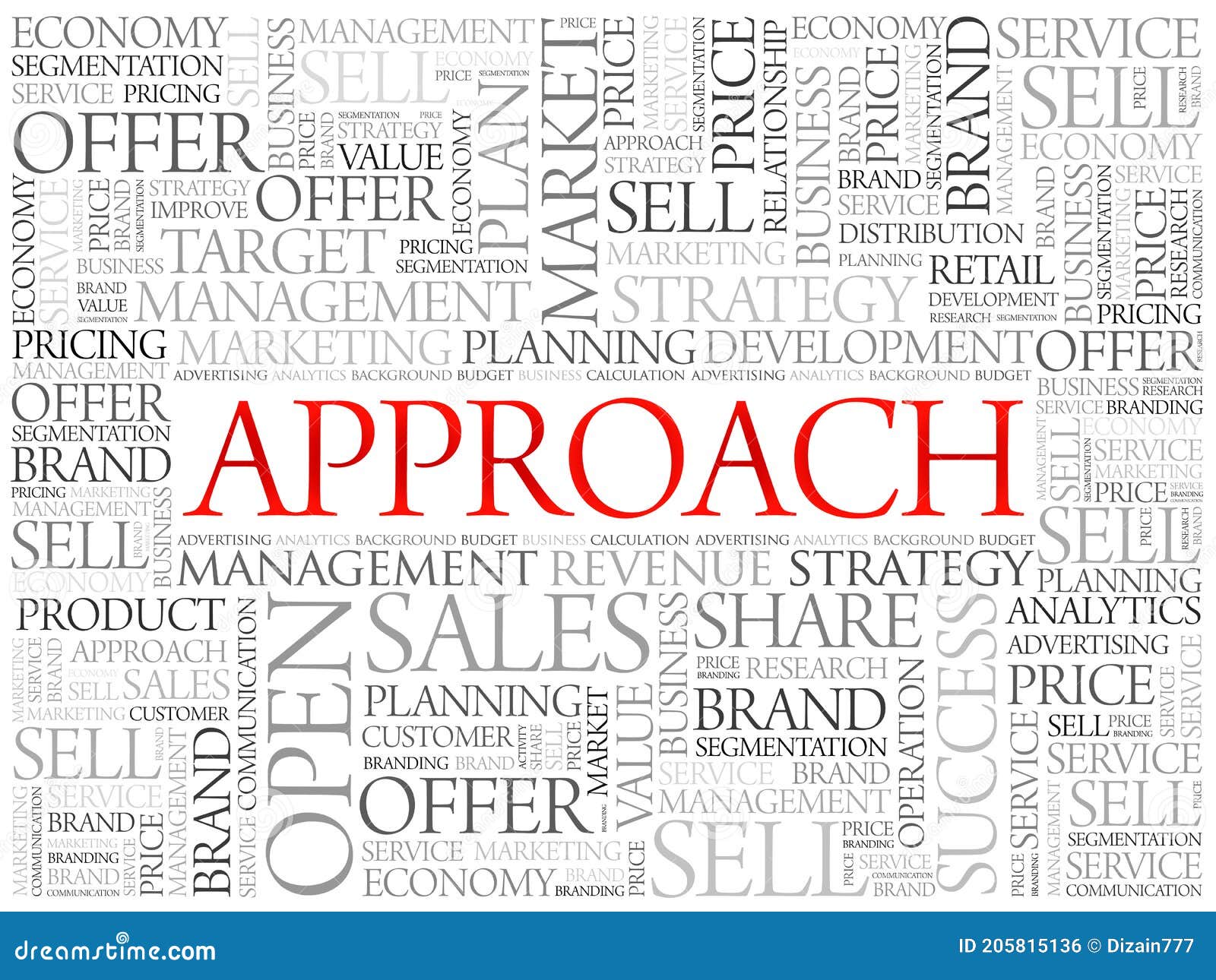 Approach word cloud stock illustration. Illustration of employee ...