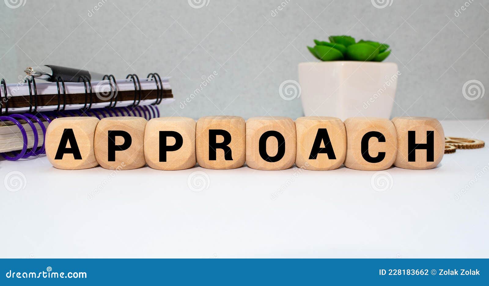 APPROACH Word Made with Building Blocks, Concept Stock Photo - Image of ...