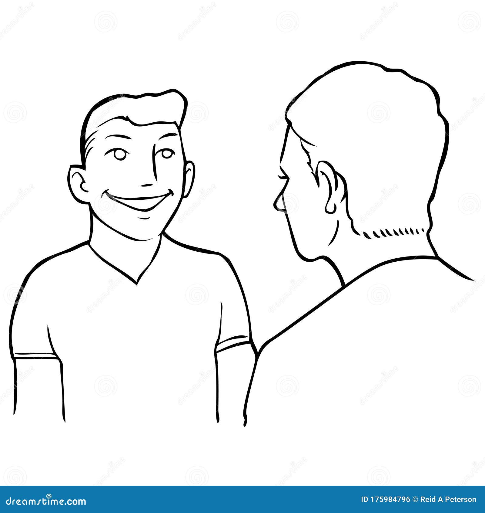 Approachability Two Guys Conversation Talking Stock Illustration ...