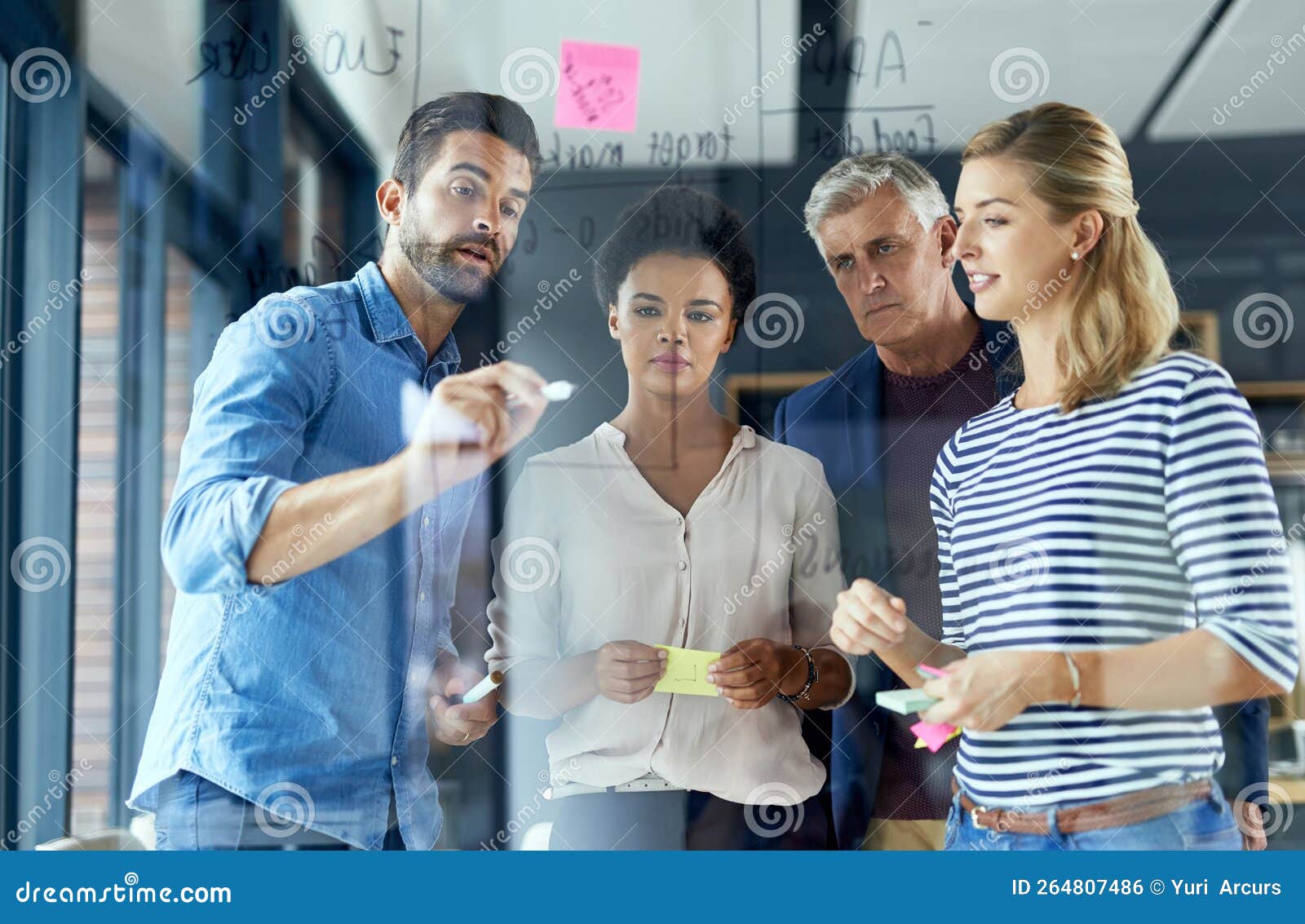 Approaching a Brainstorming Task As a Team. a Group of Colleagues ...