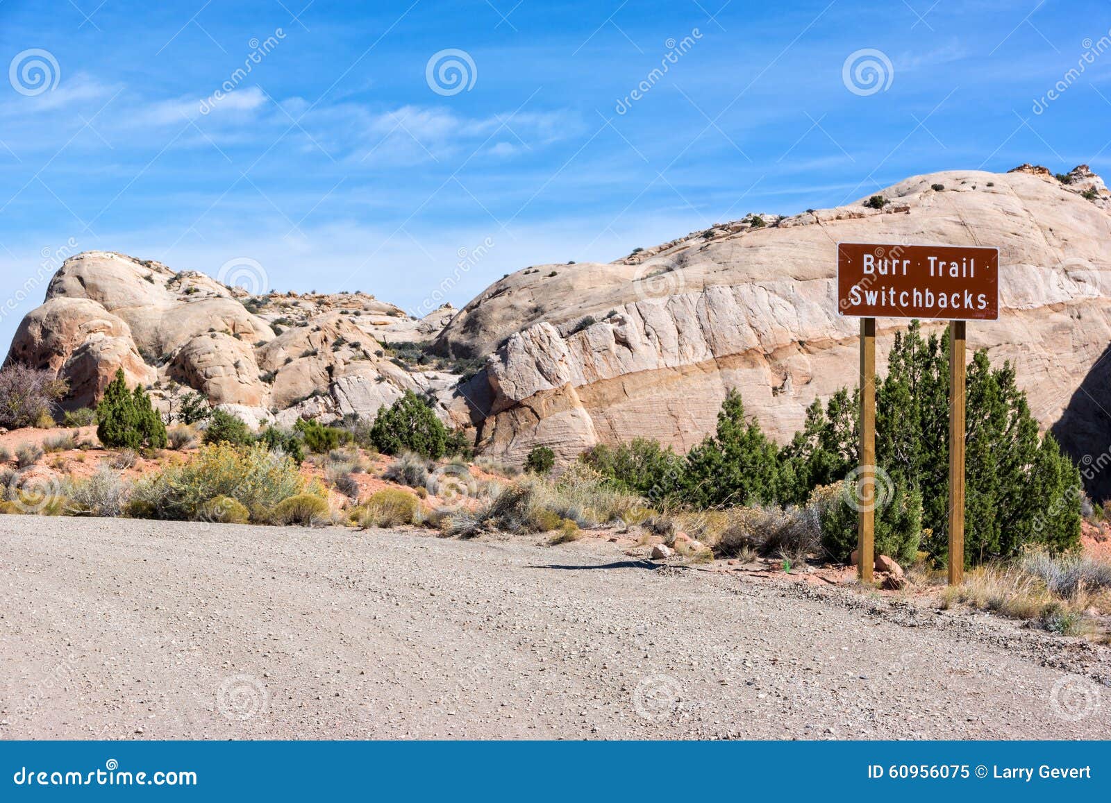 Approaching the Burr Trail Switchbacks Stock Image - Image of mountain ...