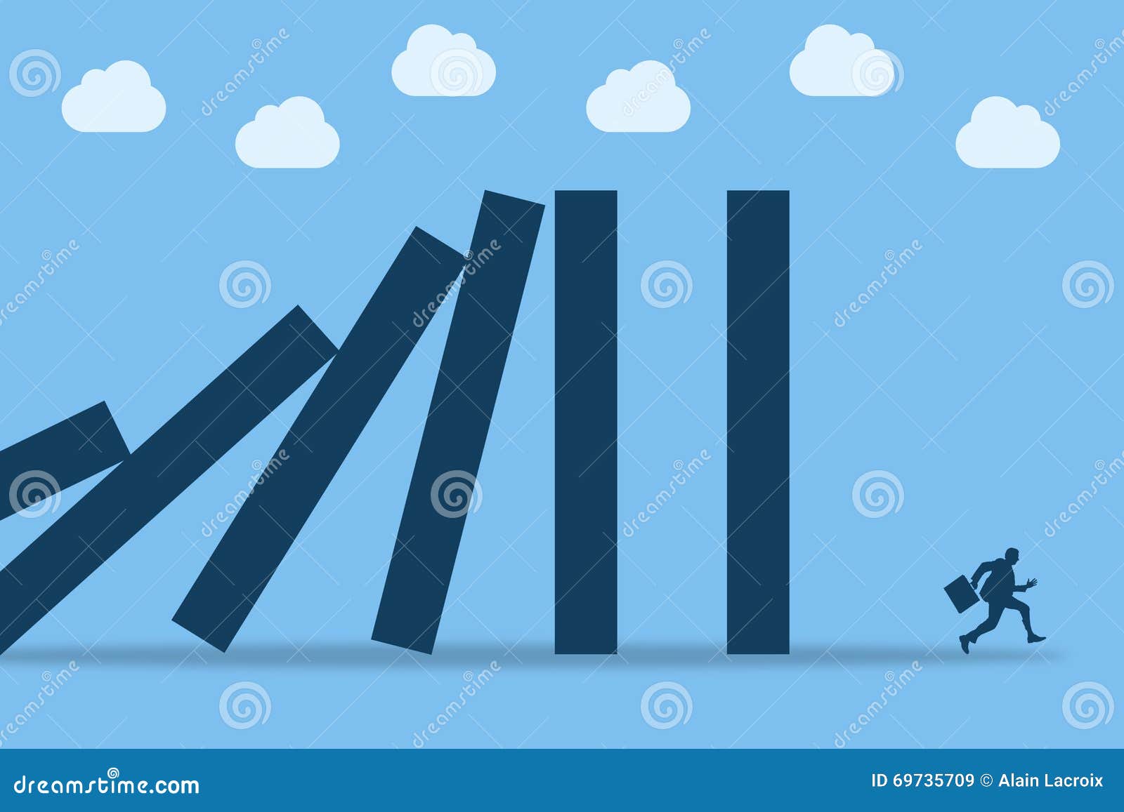 Approaching danger stock illustration. Illustration of recession - 69735709