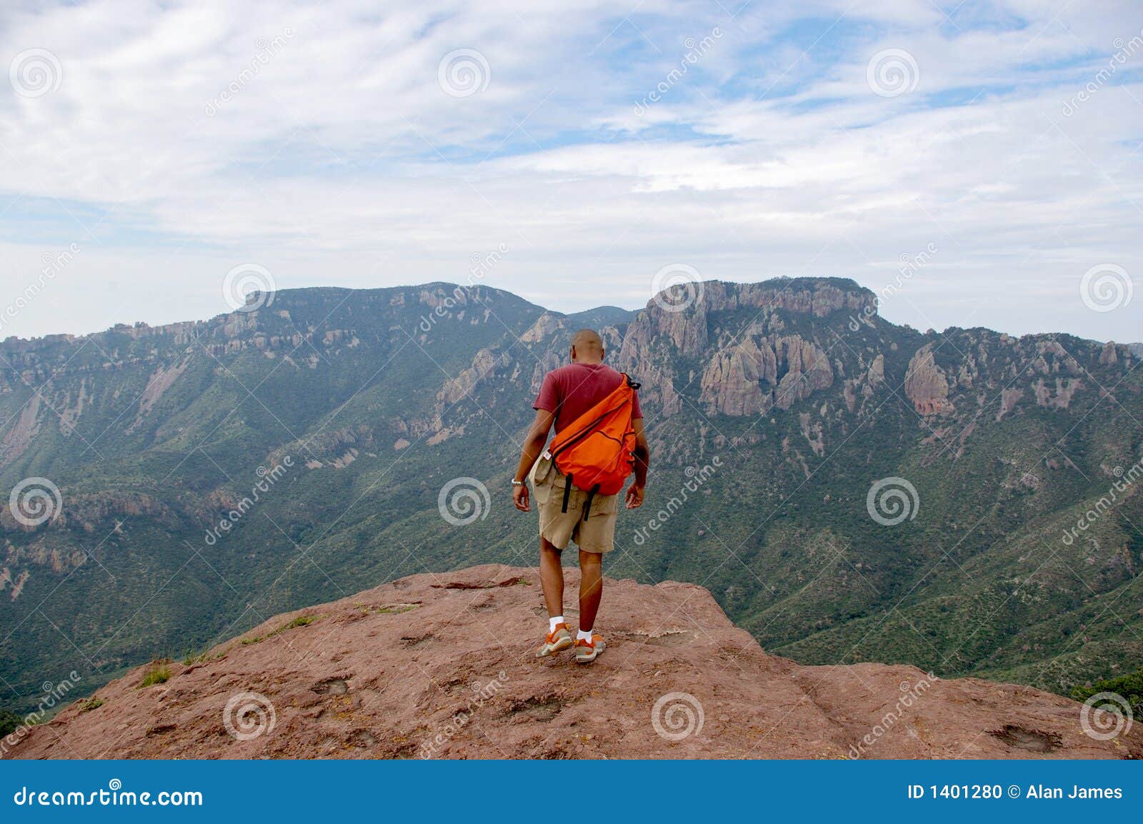 Approaching the Edge stock photo. Image of hike, hiking - 1401280