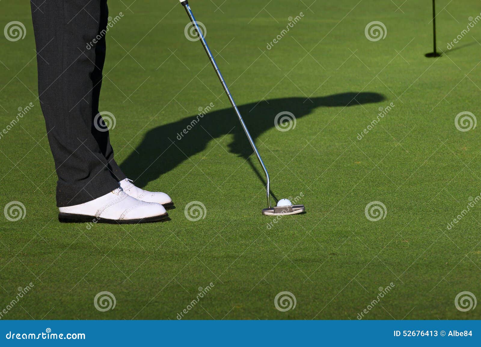 Approaching the Putt stock image. Image of human, color - 52676413