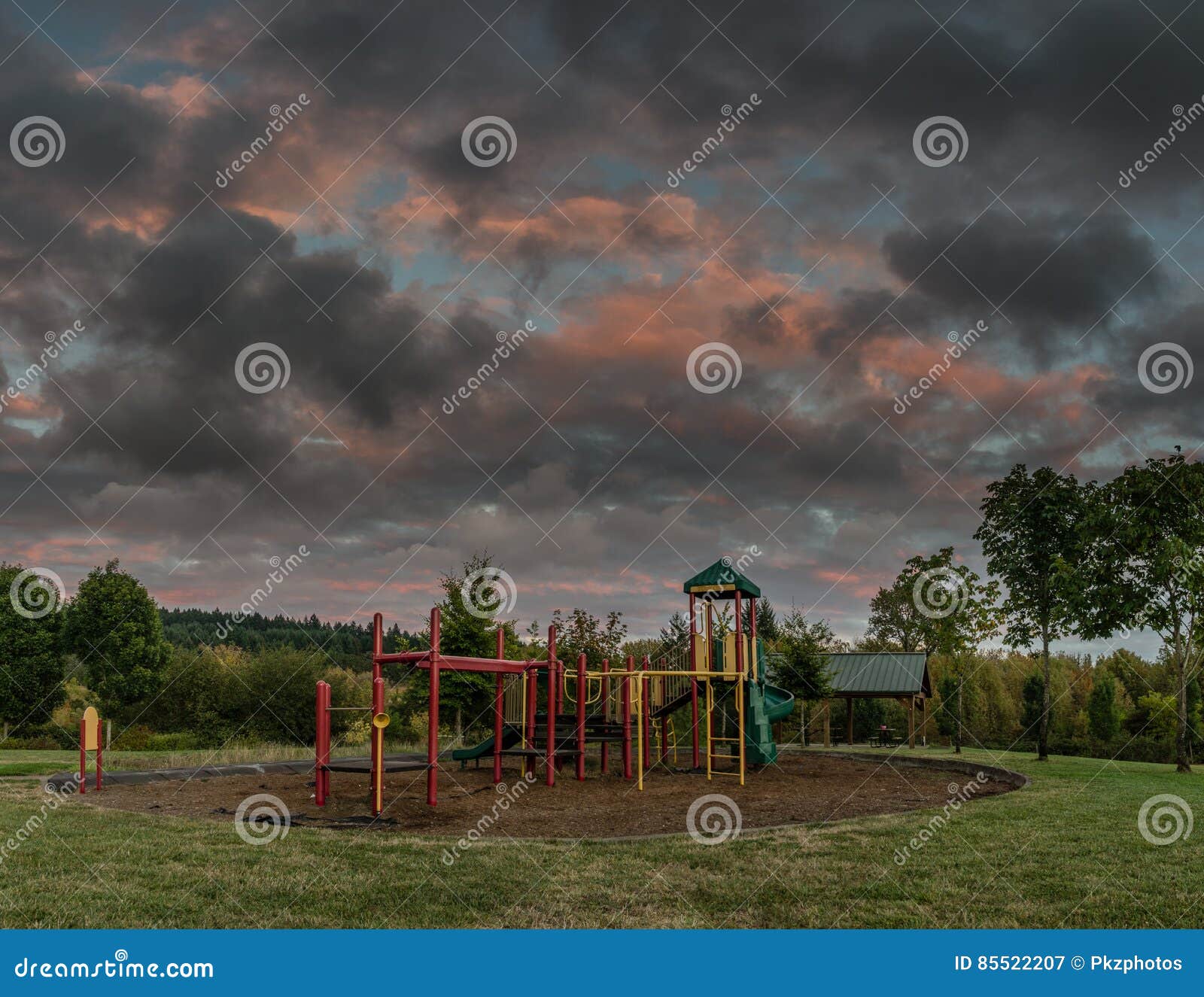 Approaching Storm stock image. Image of evening, playground - 85522207