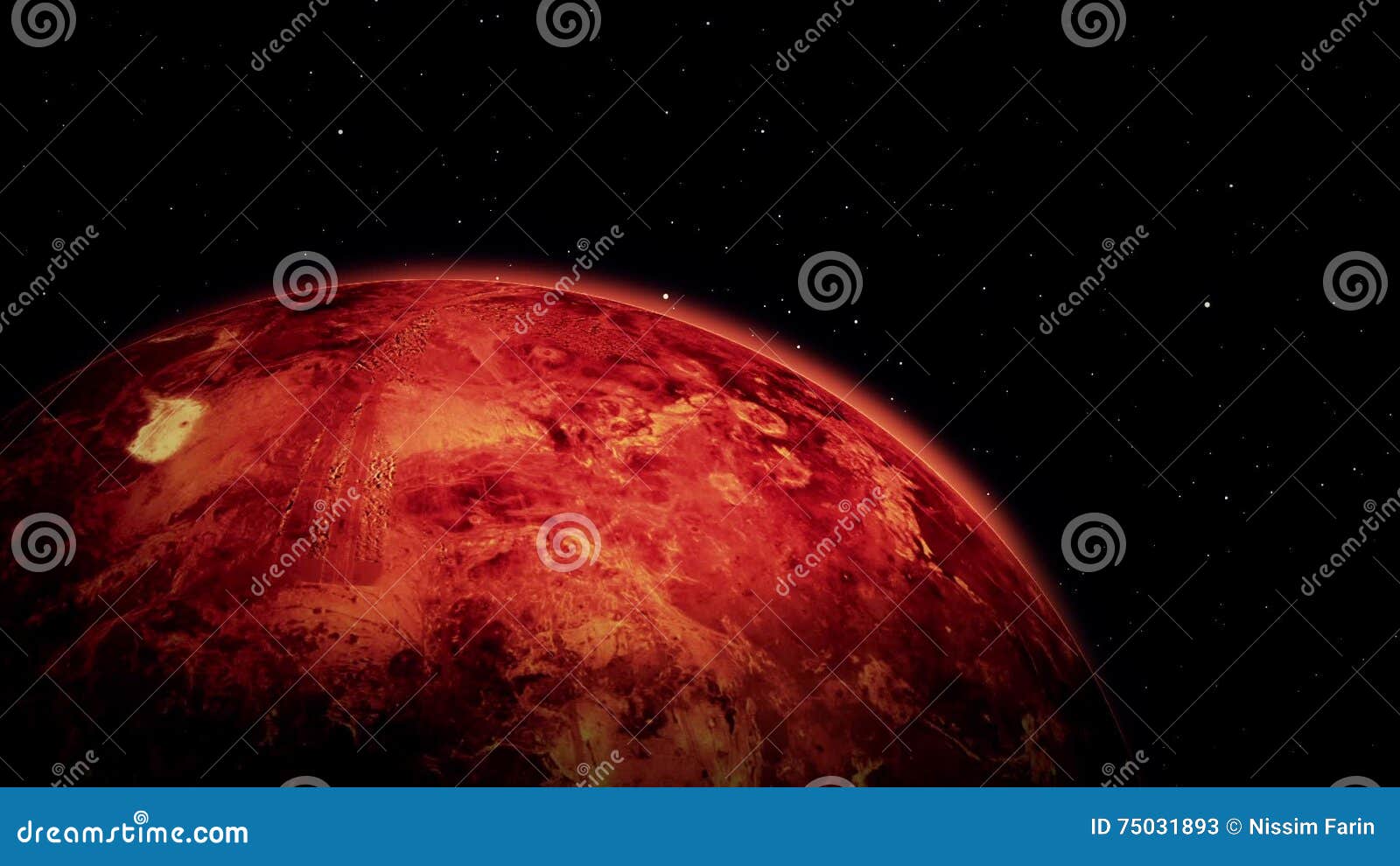 Approaching To Planet Mars in Outer Space Stock Video - Video of future ...