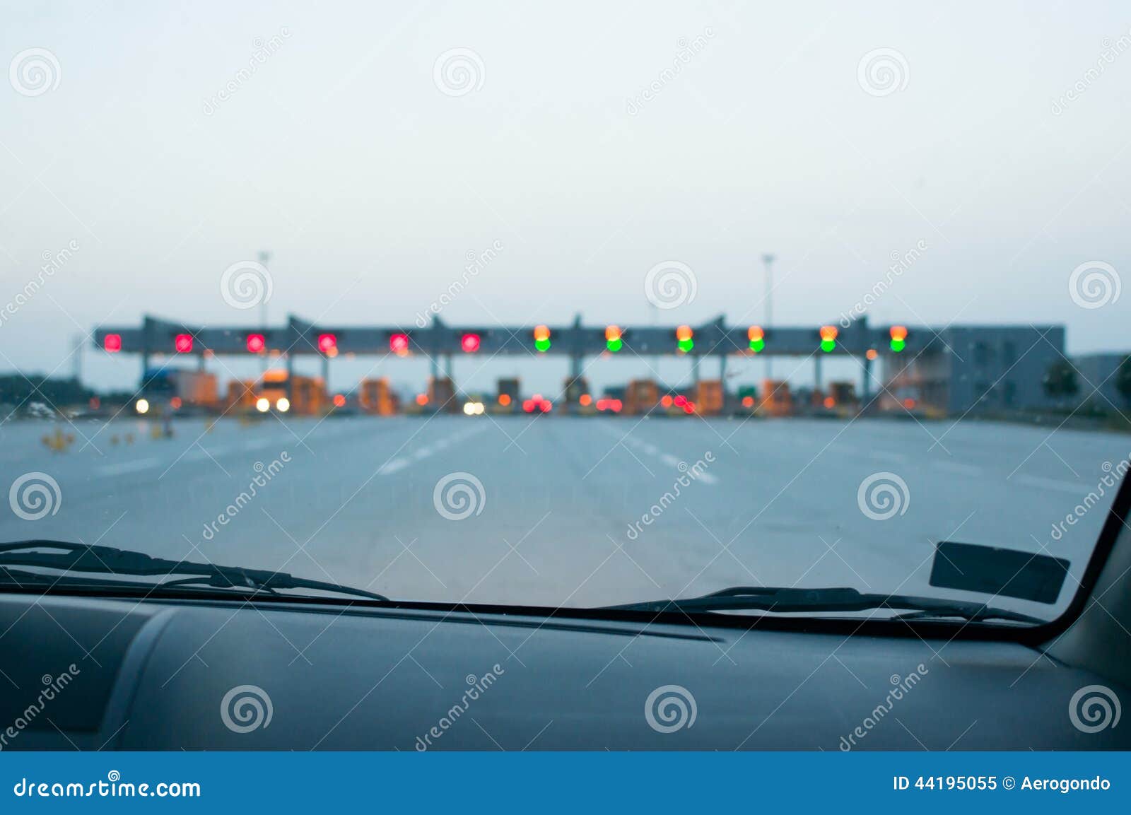 Approaching the toll booth stock image. Image of lanes - 44195055