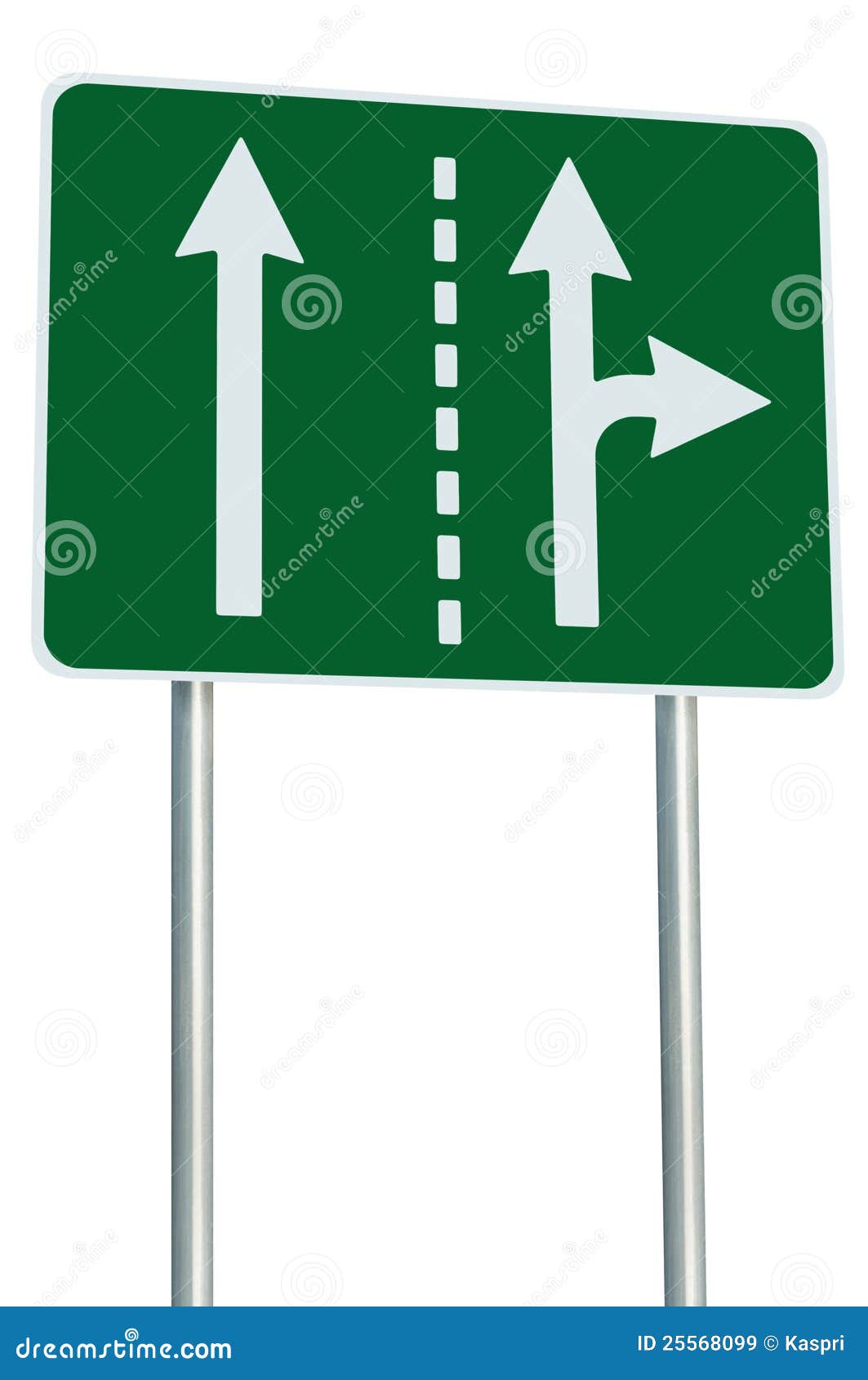 Appropriate Traffic Lanes Crossroads Junction Sign Stock Image - Image ...