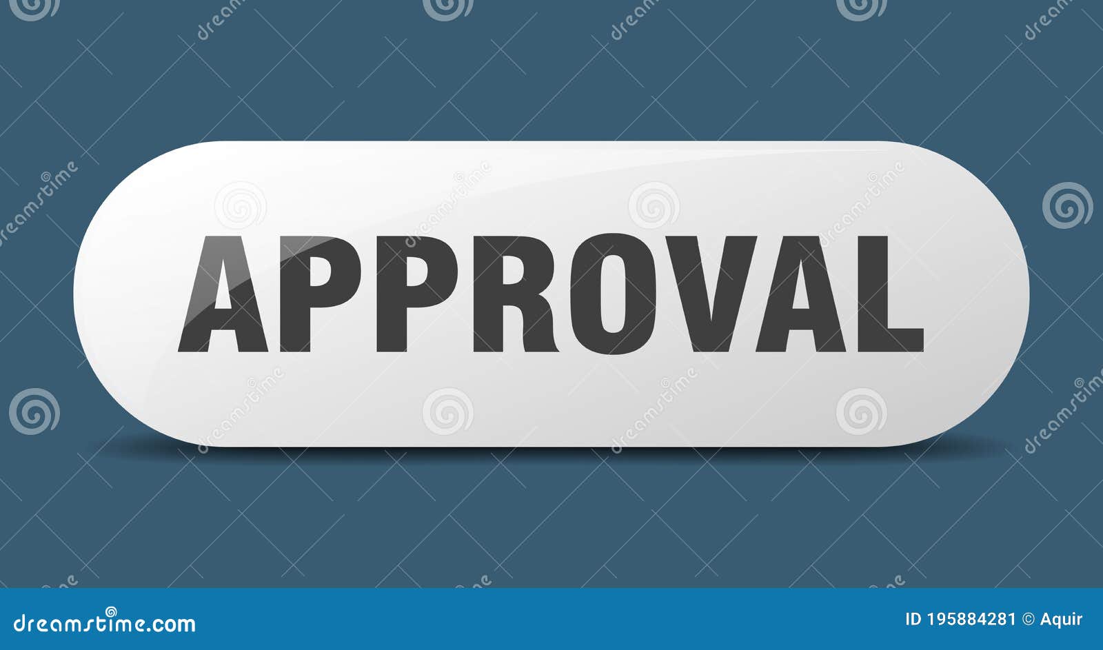 Approval Button. Sticker. Banner. Rounded Glass Sign Stock Vector ...