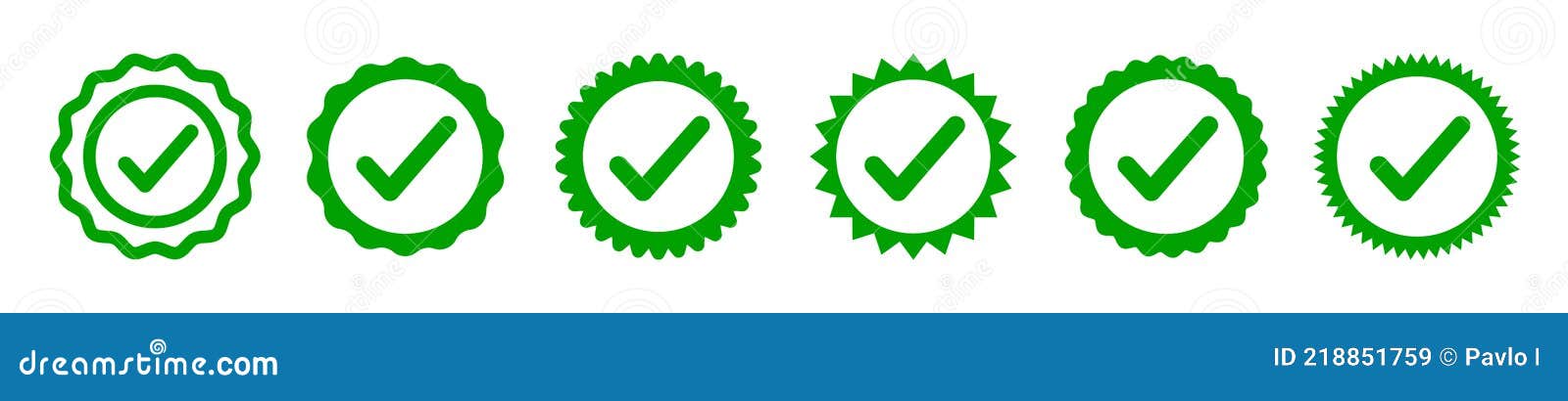 Approval Check Icon Isolated, Set Quality Sign, Green Tick ... Approval Check Icon Isolated, Set Quality Sign, Green Tick ...