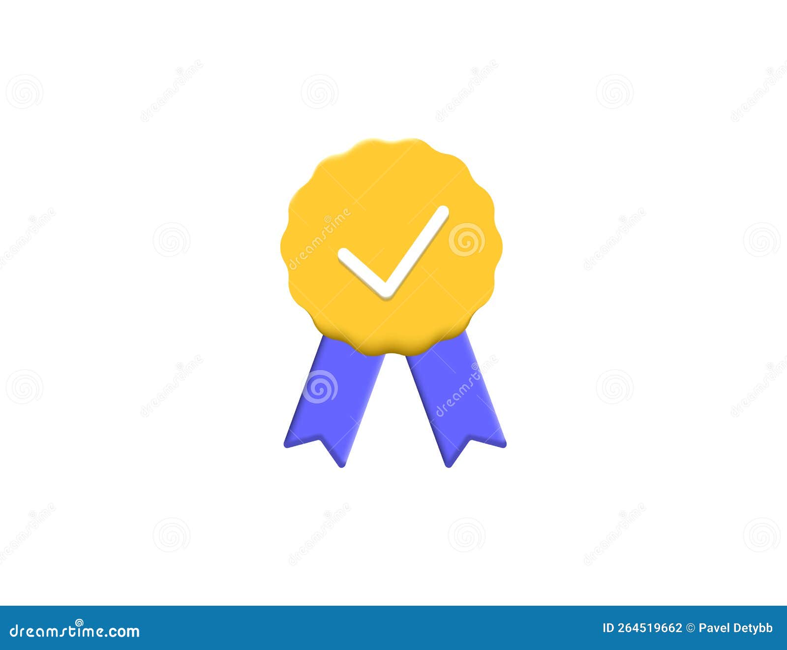 Approval Check Mark. 3d.. Vector Illustration. Stock Vector ...