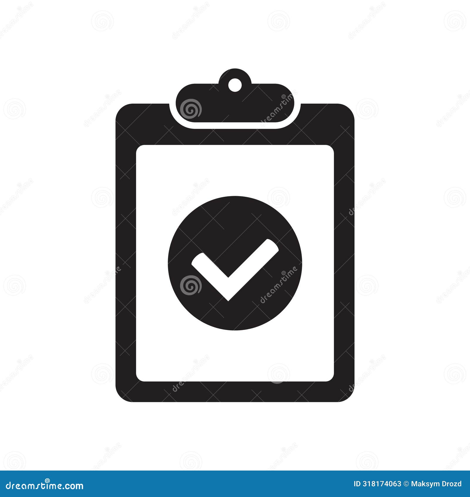 Approval Check Mark Icon, Clipboard with Checkmark Icon. Stock Vector ...