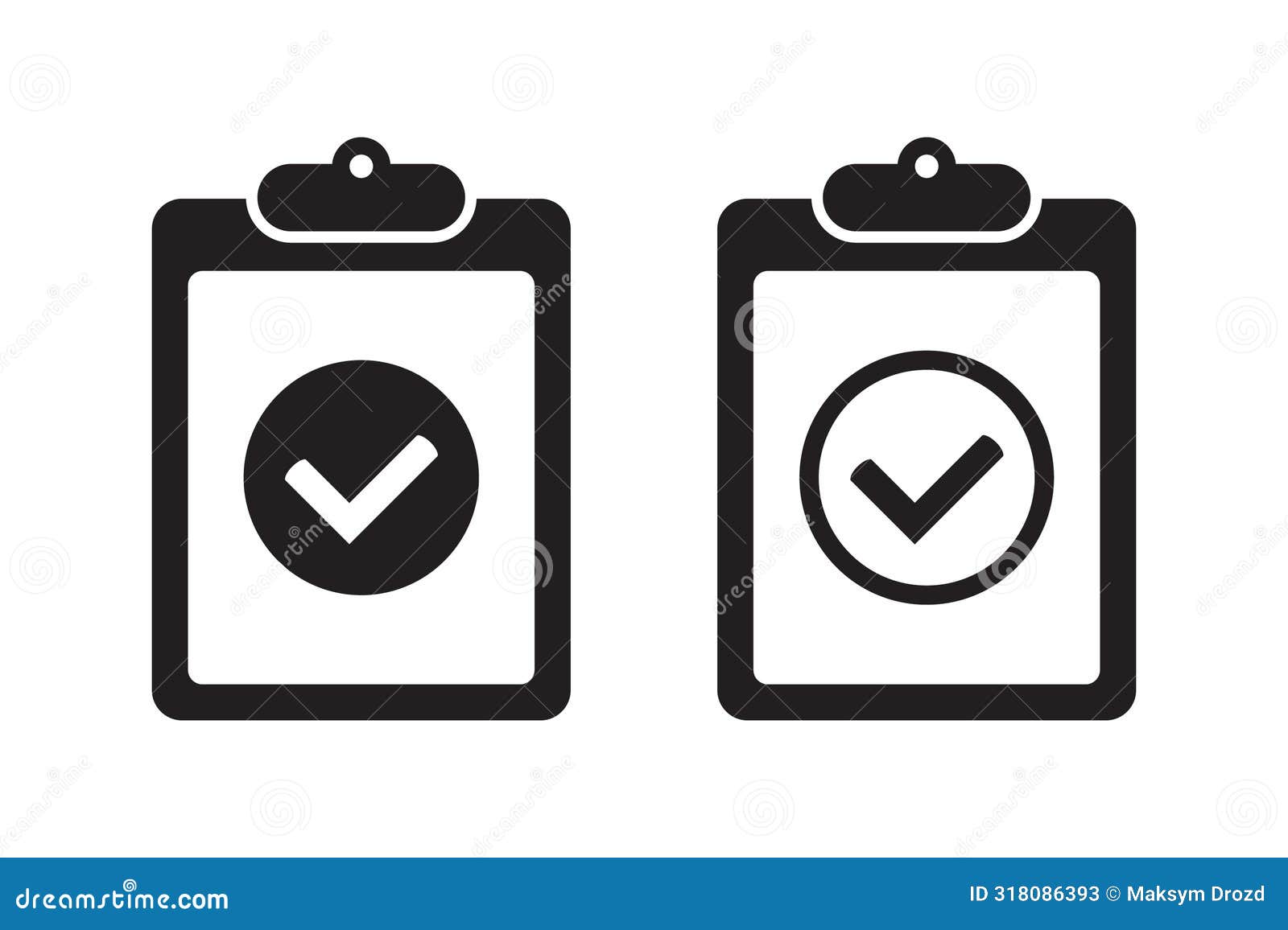 Approval Check Mark Icon, Clipboard with Checkmark Icon. Stock Vector ...