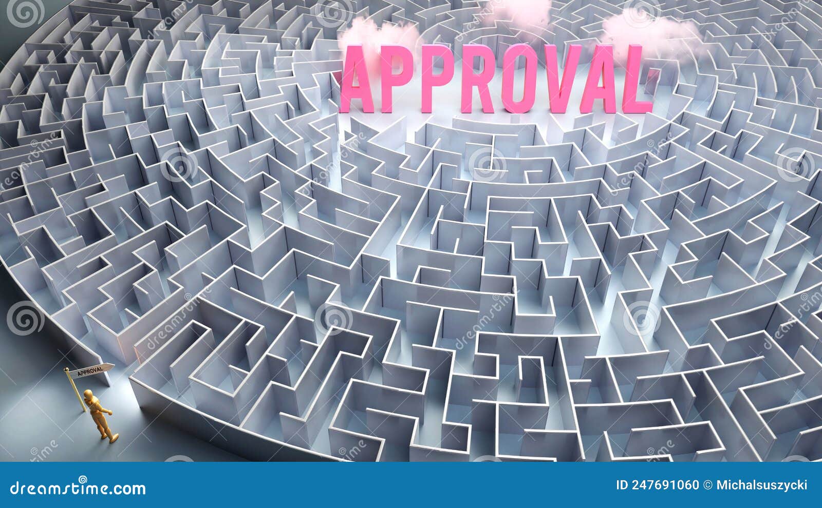 Approval and a Difficult Path To it Stock Photo - Image of acquire ...