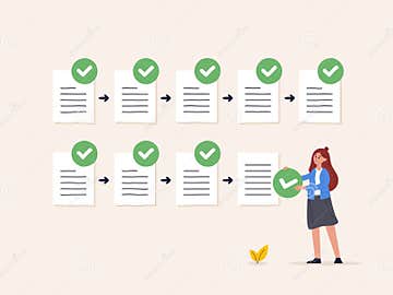 Approval Document Concept. Project Tracking or Goal Tracker Stock ...