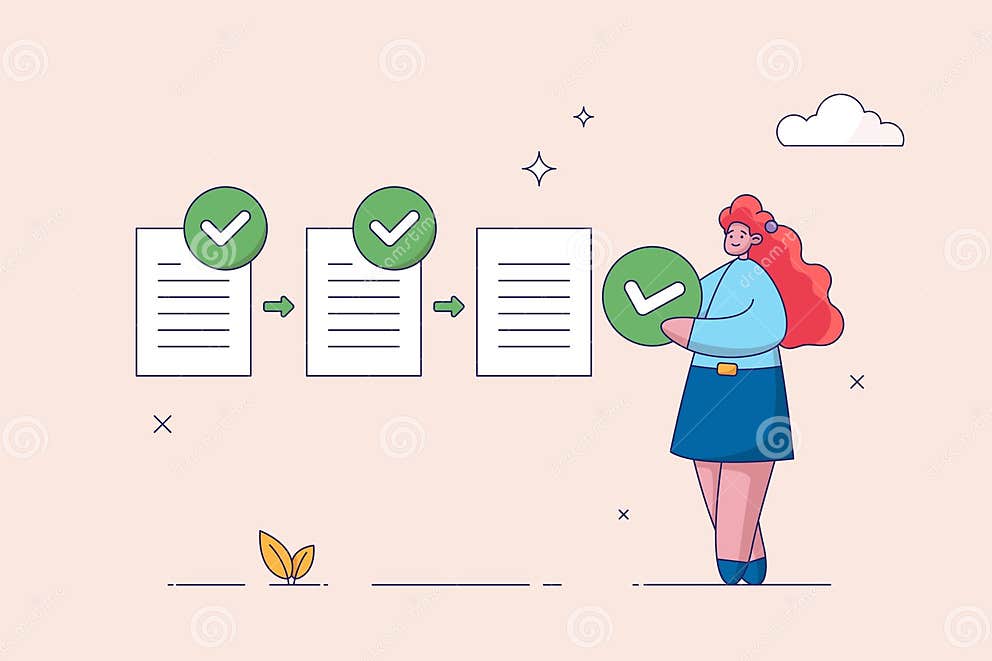 Approval Document Concept. Project Tracking or Goal Tracker Stock ...