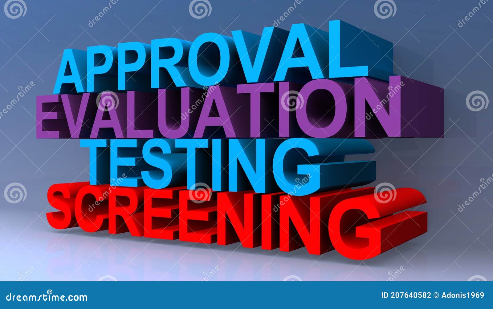 Approval Evaluation Testing Screening On Blue Royalty-Free Stock Image ...