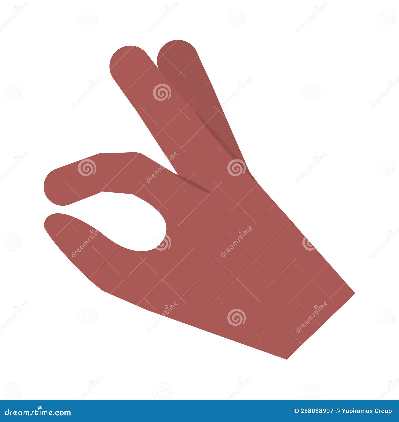 Approval hand gesture stock vector. Illustration of showing - 258088907