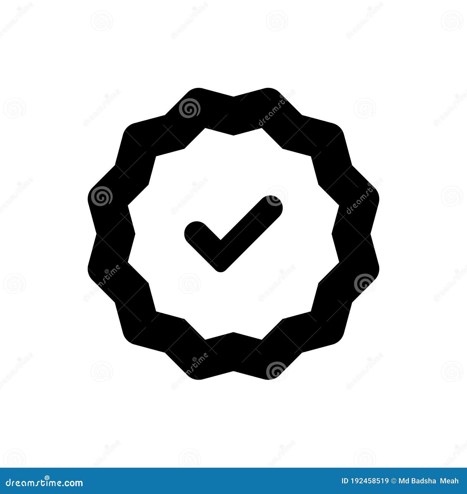 Approval Icon stock vector. Illustration of vector, check - 192458519