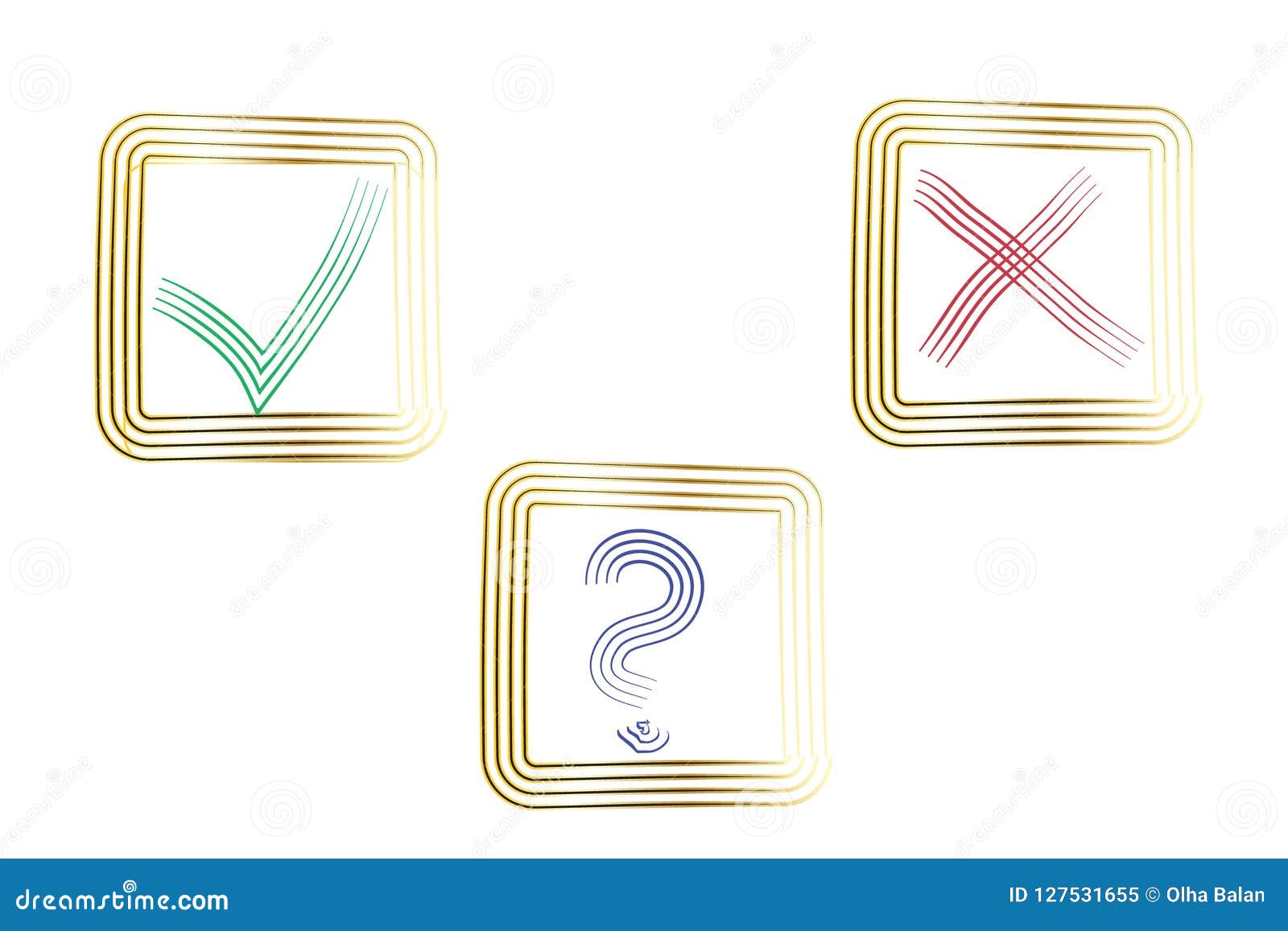 Approval Marks. Neon Design Cartoon Vector | CartoonDealer.com #124546629