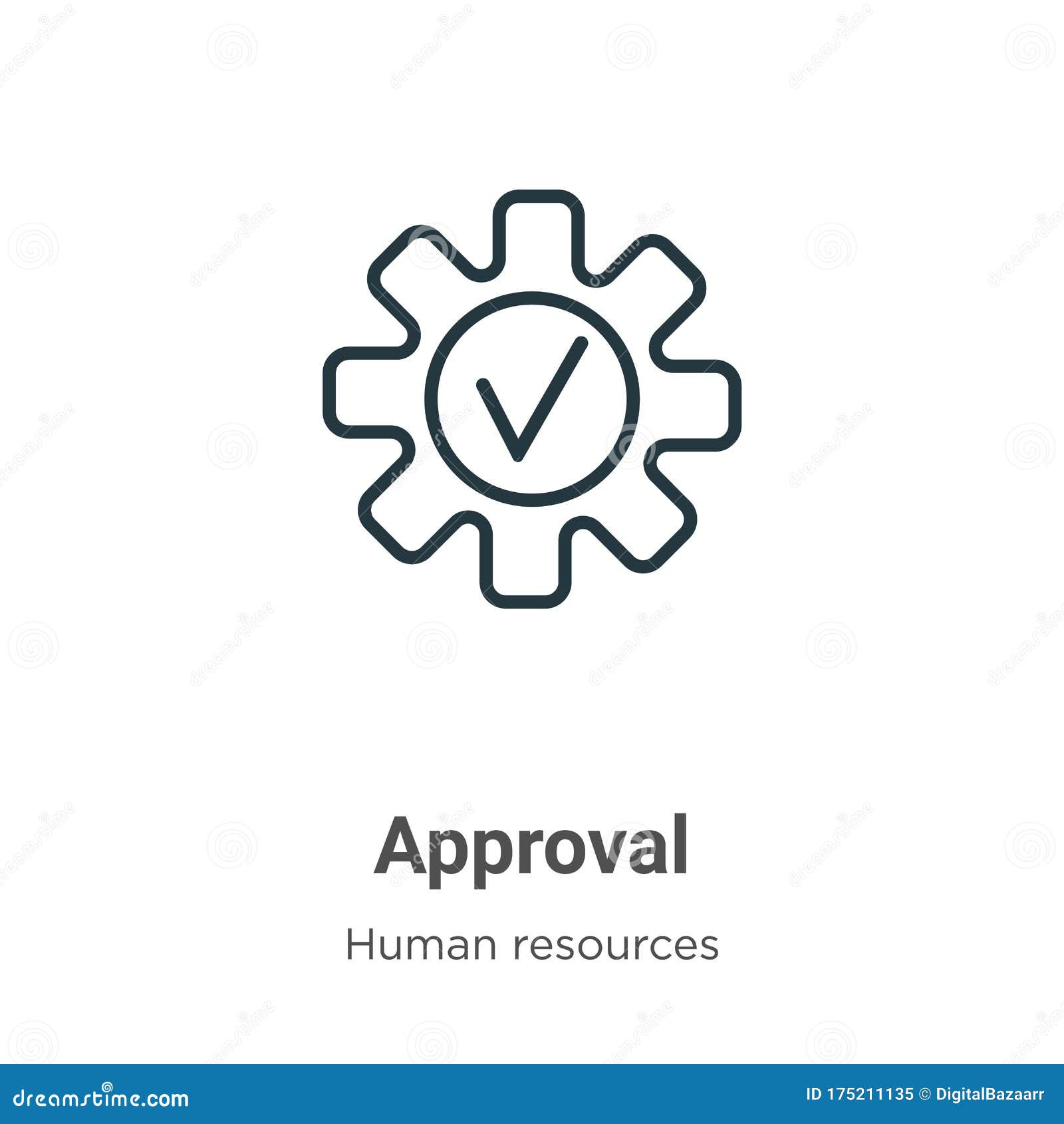Approval Outline Vector Icon. Thin Line Black Approval Icon, Flat ...